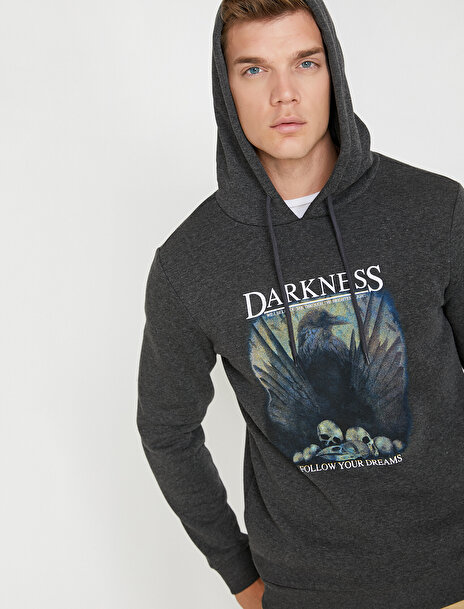 Koton Erkek Kapüşonlu Yazılı Baskılı Sweatshirt Koton Erkek Kapüşonlu Yazılı Baskılı Sweatshirt