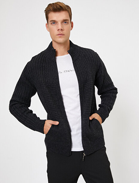 Koton Erkek Cep Detaylı Triko Hırka