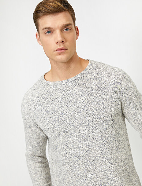 Koton Erkek Bisiklet Yaka Muline Kumaş Mevsimlik Slim Fit Kazak Koton Erkek Bisiklet Yaka Muline Kumaş Mevsimlik Slim Fit Kazak