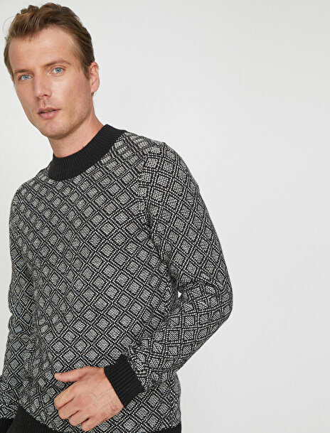 Koton Erkek Desenli Triko Kazak