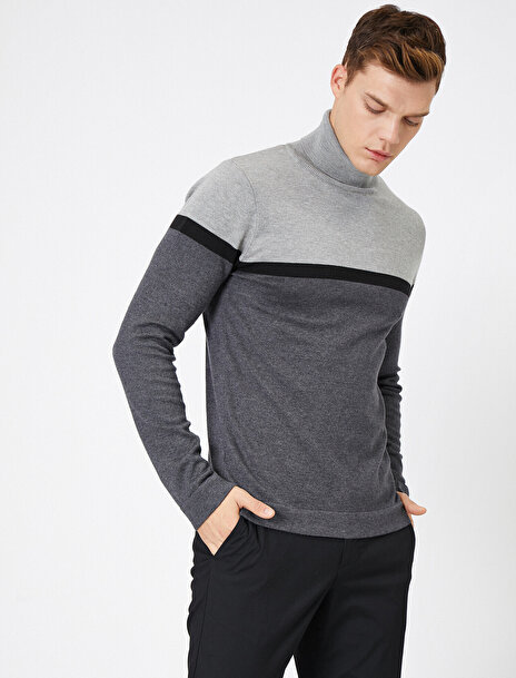 Koton Erkek Boğazlı Triko Kazak