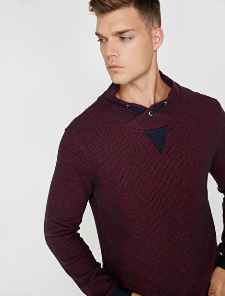 Koton Erkek Kuş Gözü Detaylı Kazak