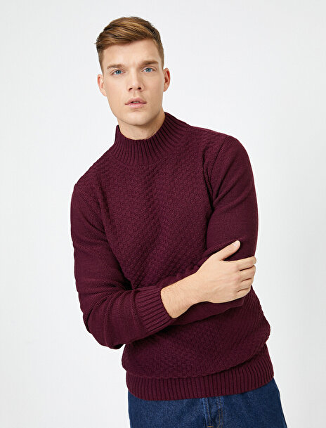 Koton Erkek Yüksek Yaka Triko Kazak