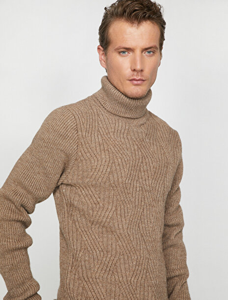 Koton Erkek Boğazlı Triko Kazak