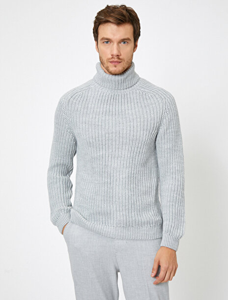 Koton Erkek Boğazlı Triko Kazak