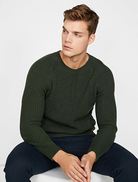 Koton Erkek Örgülü Triko Kazak