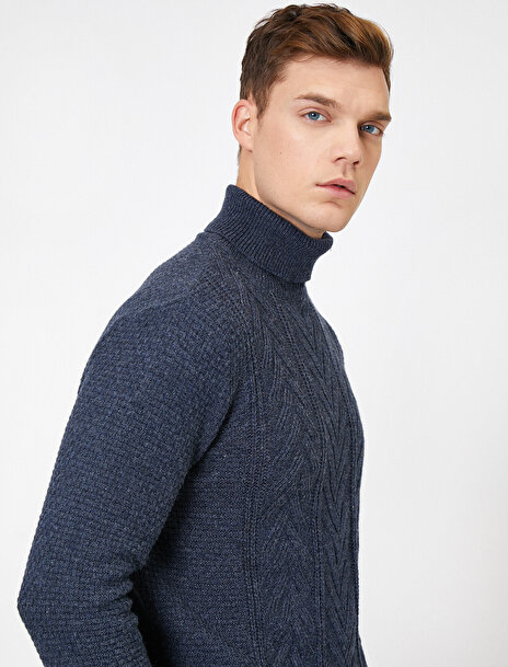 Koton Erkek Boğazlı Triko Kazak