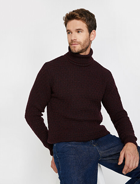 Koton Erkek Boğazlı Triko Kazak