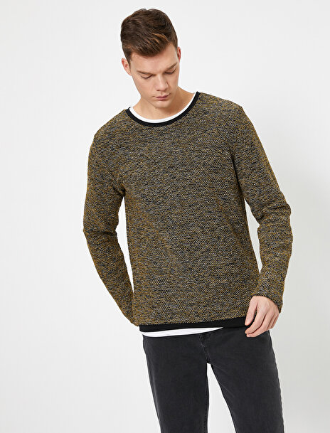 Koton Erkek Bisiklet Yaka Slim Fit Mevsimlik Kazak Koton Erkek Bisiklet Yaka Slim Fit Mevsimlik Kazak