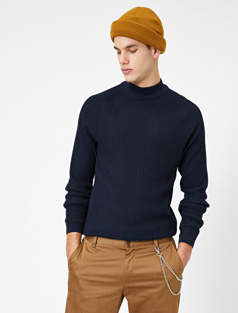 Koton Erkek Yüksek Yaka Triko Kazak