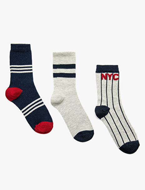 Koton Erkek Çocuk Erkek Çocuk Çizgi Detaylı Çorap