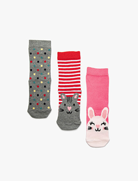 Koton Kız Çocuk 3'lü Kız Çocuk Çorap