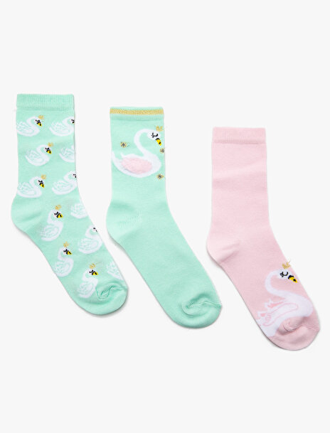 Koton Kız Çocuk 3'lü Kadın Çorap Koton Kız Çocuk 3'lü Kadın Çorap