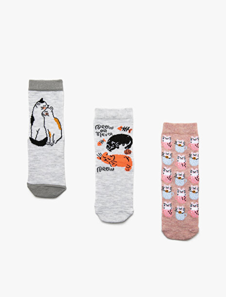 Koton Kız Çocuk 3'lü Kız Çocuk Çorap