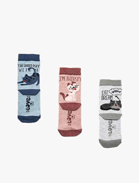 Koton Kız Çocuk 3'lü Kız Çocuk Çorap