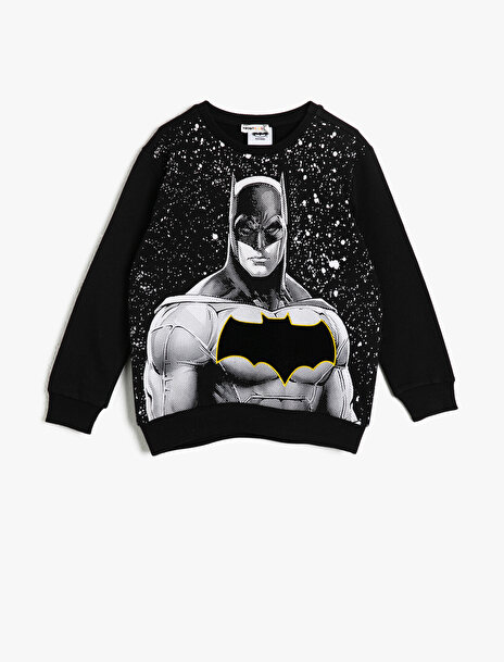 Koton Erkek Çocuk Batman Lisanslı Baskılı Sweatshirt