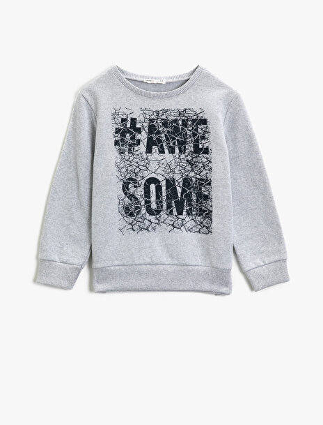 Koton Erkek Çocuk Yazılı Baskılı Sweatshirt