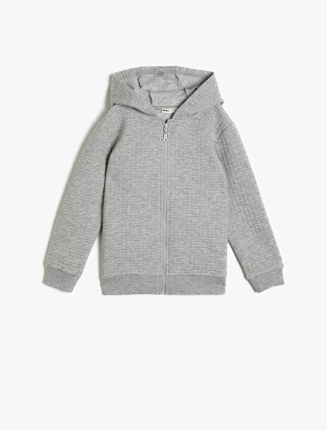 Koton Erkek Çocuk Fermuar Detaylı Sweatshirt