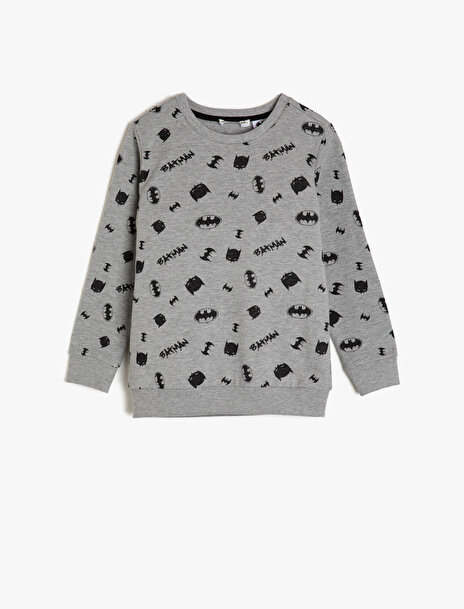Koton Erkek Çocuk Batman Lisanslı Baskılı Sweatshirt