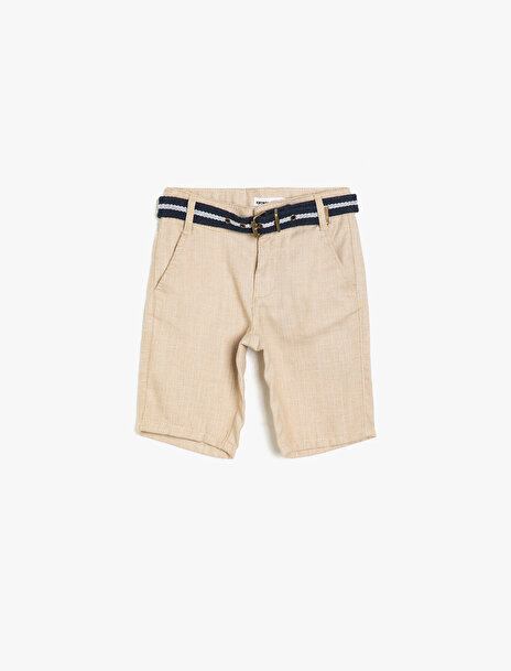 Koton Erkek Çocuk Kemer Detaylı Şort