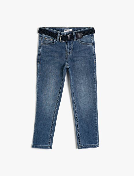 Koton Erkek Çocuk Kemer Detaylı Jean Pantolon Koton Erkek Çocuk Kemer Detaylı Jean Pantolon
