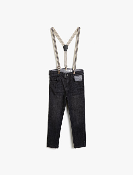 Koton Erkek Çocuk Kemer Detaylı Jean Pantolon Koton Erkek Çocuk Kemer Detaylı Jean Pantolon