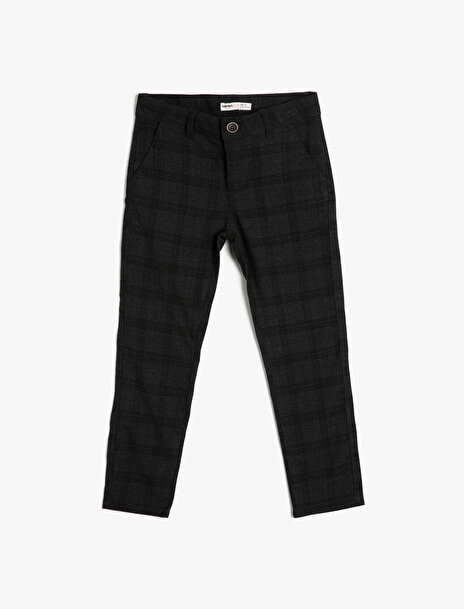 Koton Erkek Çocuk Kareli Pantolon