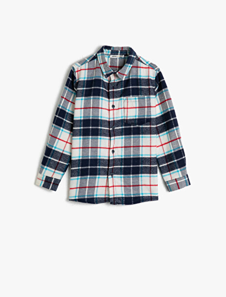 Koton Erkek Çocuk Ekoseli Uzun Kollu Klasik Yaka Gömlek