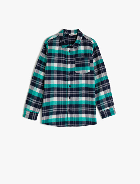 Koton Erkek Çocuk Cepli Ekoseli Gömlek