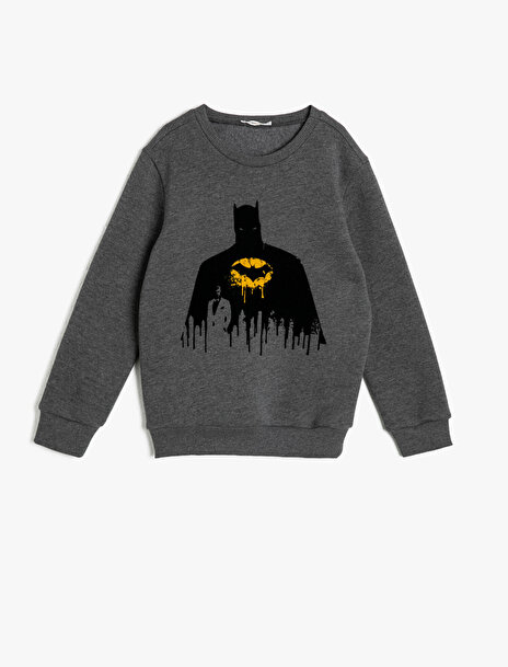 Koton Erkek Çocuk Batman Lisanslı Baskılı Sweatshirt
