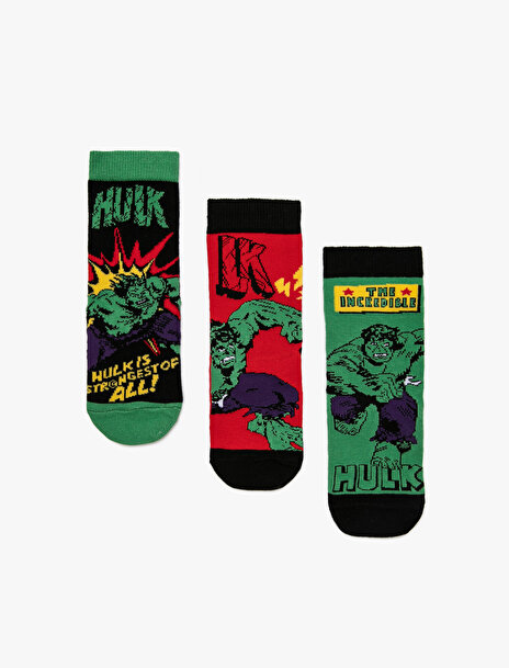 Koton Erkek Çocuk 3'lü Hulk Lisanslı Çorap Koton Erkek Çocuk 3'lü Hulk Lisanslı Çorap