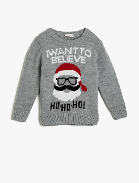 Koton Erkek Çocuk Yılbaşı Temalı Triko Kazak