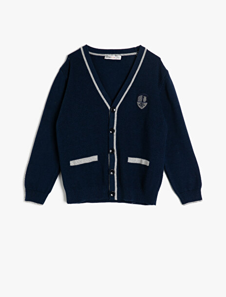 Koton Erkek Çocuk Düğme Detaylı Triko Hırka