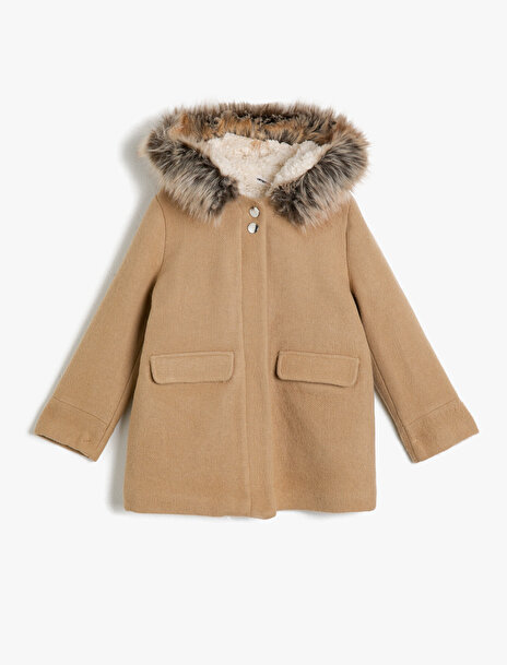 Koton Kız Çocuk Suni Kürk Detaylı Kaban