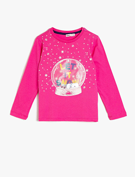 Koton Kız Çocuk Yazılı Baskılı T-Shirt