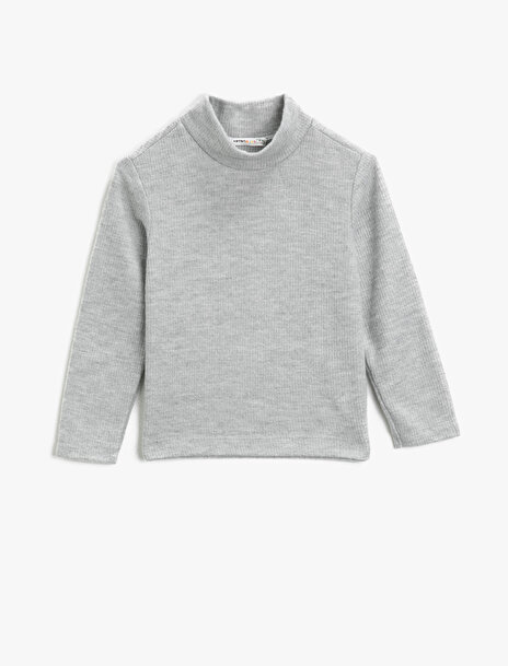 Koton Kız Çocuk Yüksek Yaka Sweatshirt