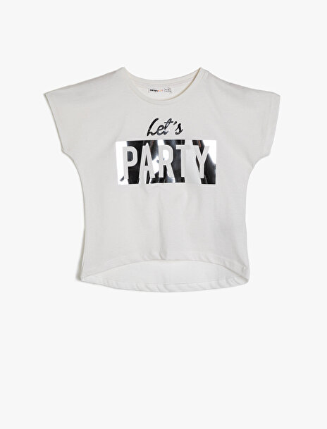 Koton Kız Çocuk Yazılı Baskılı T-Shirt