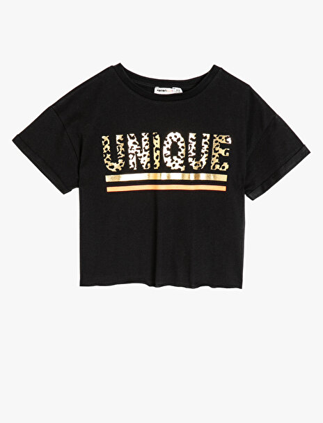 Koton Kız Çocuk Yazılı Baskılı T-Shirt