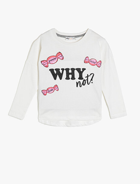 Koton Kız Çocuk Yazılı Baskılı T-Shirt