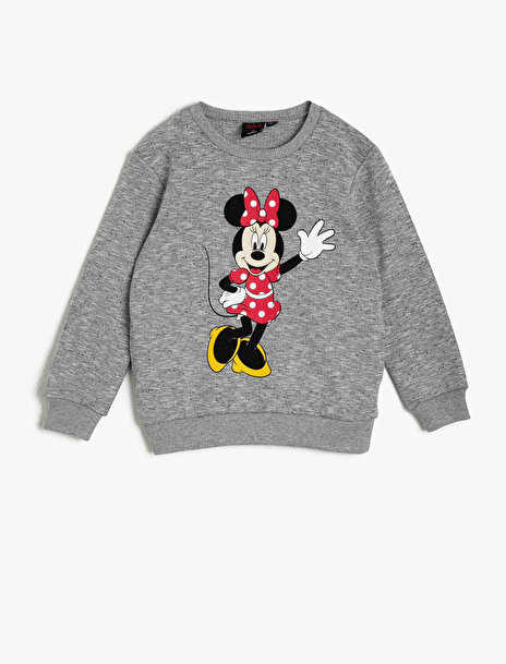 Koton Kız Çocuk Minnie By Koton Lisanslı Sweatshirt