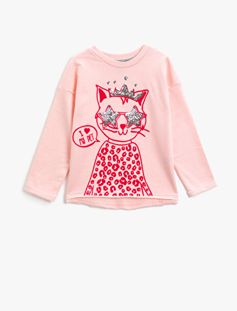 Koton Kız Çocuk Koton Kids Love Baskılı T-Shirt