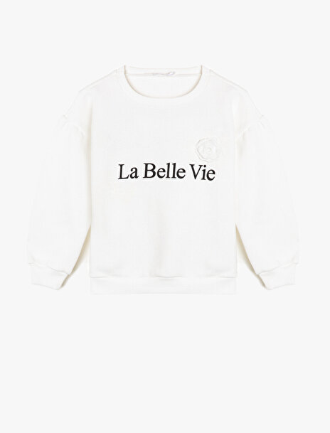 Koton Kız Çocuk Yazılı Baskılı Sweatshirt