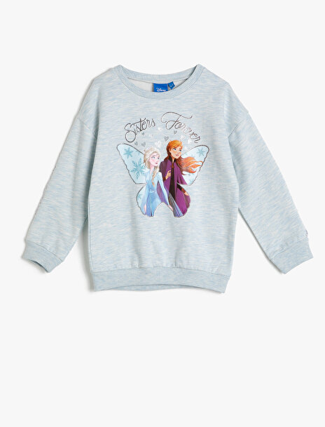 Koton Kız Çocuk Frozen Lisanslı Baskılı Sweatshirt