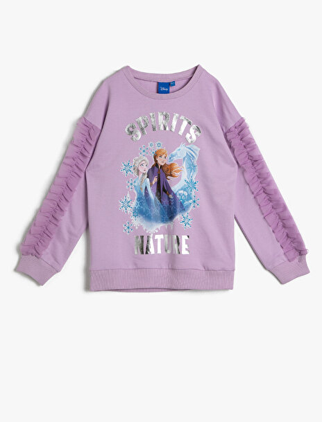 Koton Kız Çocuk Frozen Lisanslı Baskılı Sweatshirt
