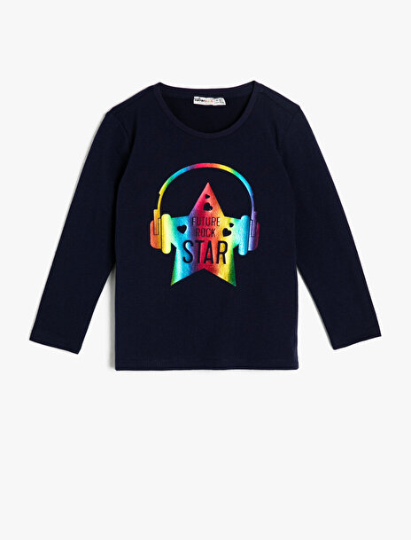 Koton Kız Çocuk Yazılı Baskılı T-Shirt