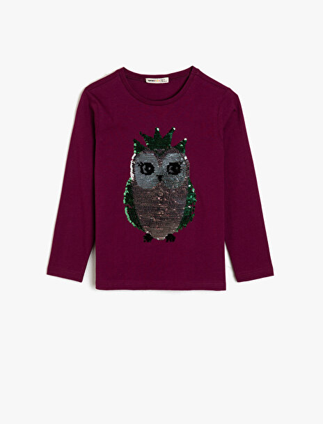 Koton Kız Çocuk Pul Detaylı T-Shirt