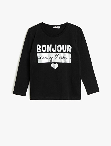 Koton Kız Çocuk Yazılı Baskılı T-Shirt