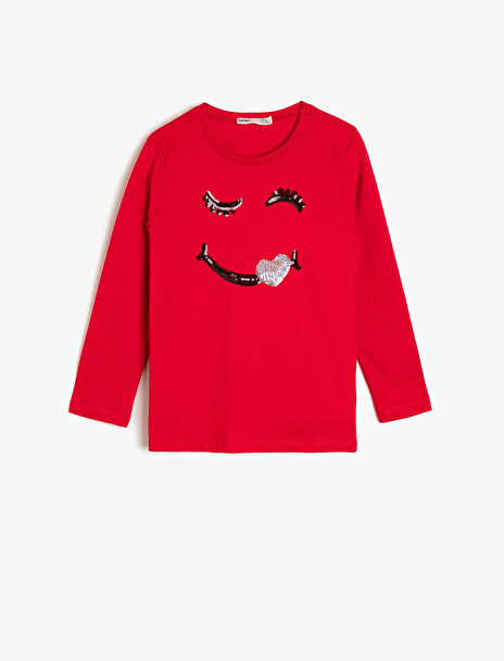 Koton Kız Çocuk Pul Detaylı T-Shirt