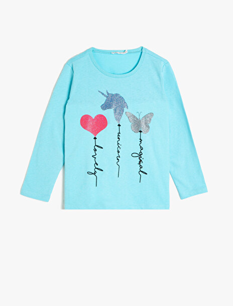 Koton Kız Çocuk Yazılı Baskılı T-Shirt