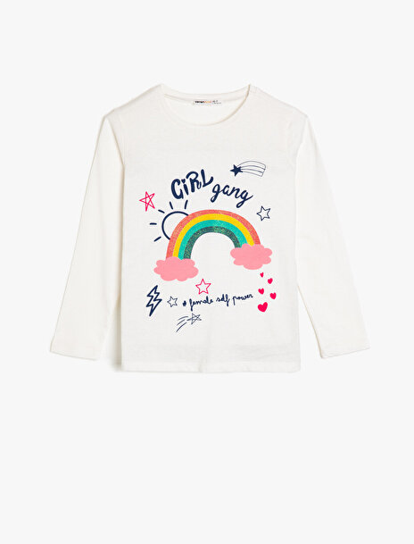Koton Kız Çocuk Baskılı T-Shirt